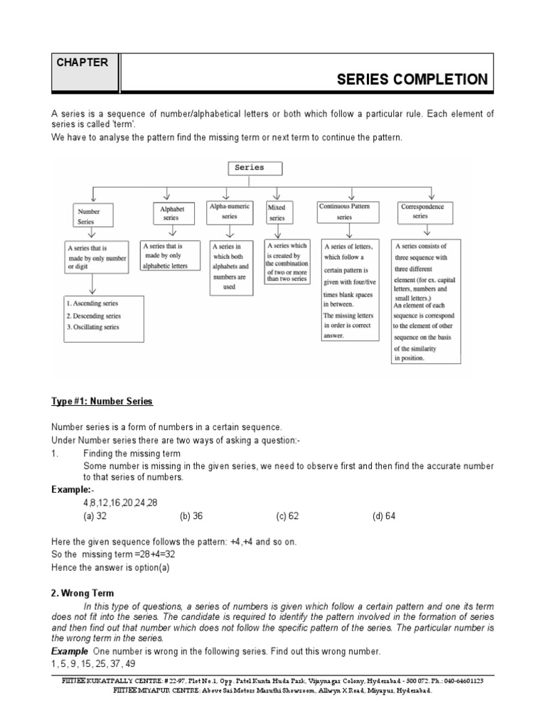 Series Completion | PDF | Sequence | Basis (Linear Algebra)