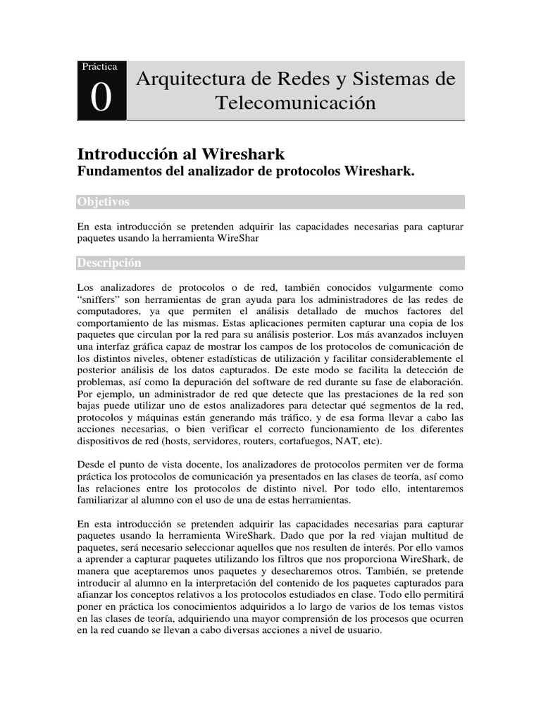 Wireshark | PDF | sistema de nombres de dominio | Red de computadoras