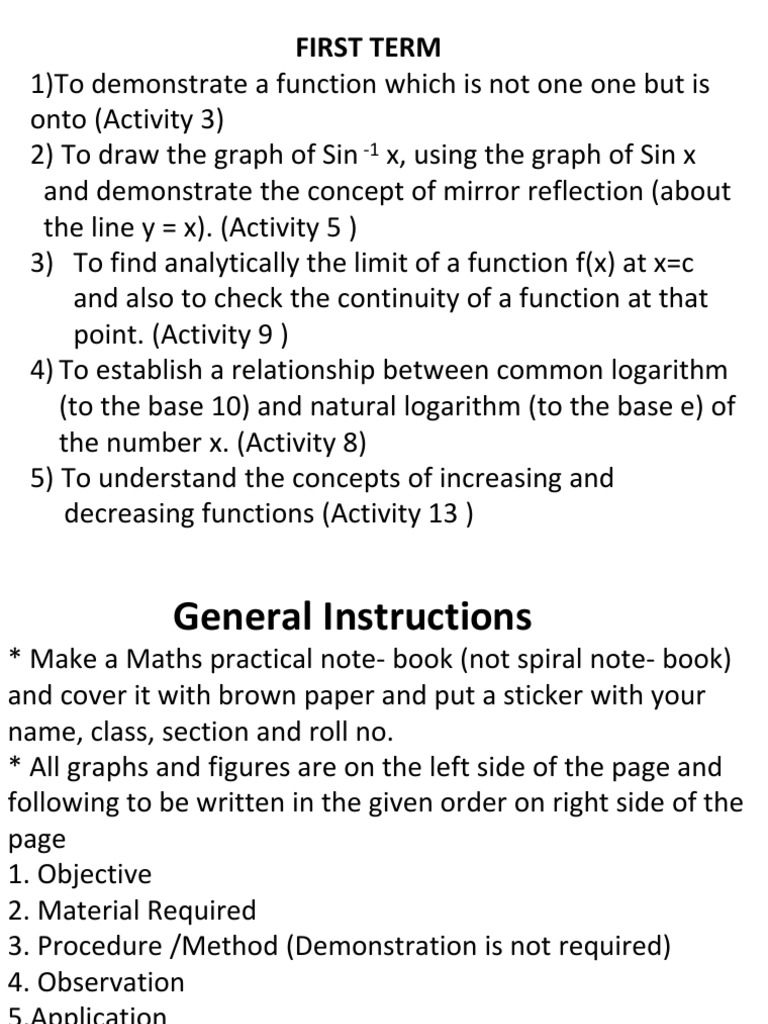 Maths Activity Class 12 | PDF | Logarithm | Cartesian Coordinate System