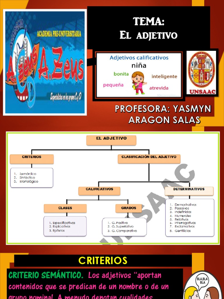 El Adjetivo | PDF | Adjetivo | Numero Gramatical