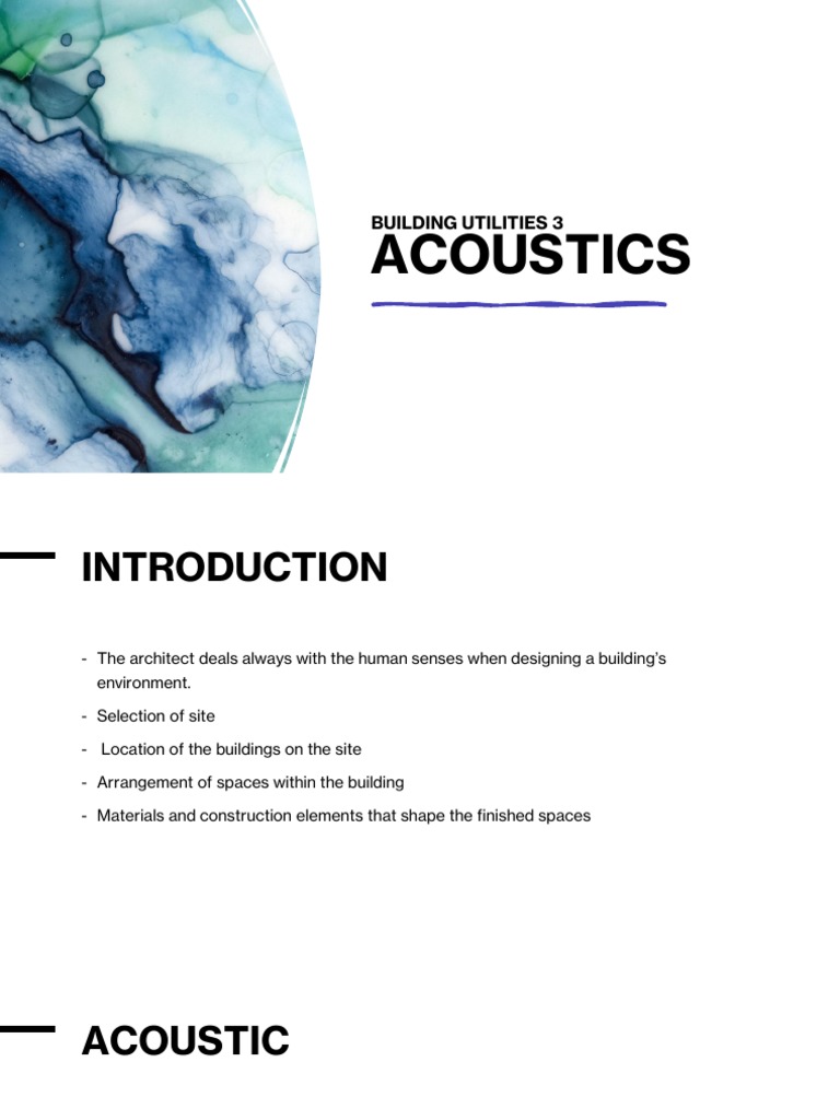 Acoustics: Building Utilities 3 | Download Free PDF | Acoustics | Sound