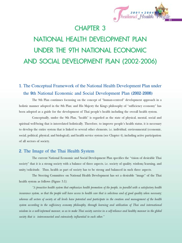 National Health Development Plan Under The 9Th National Economic and ...