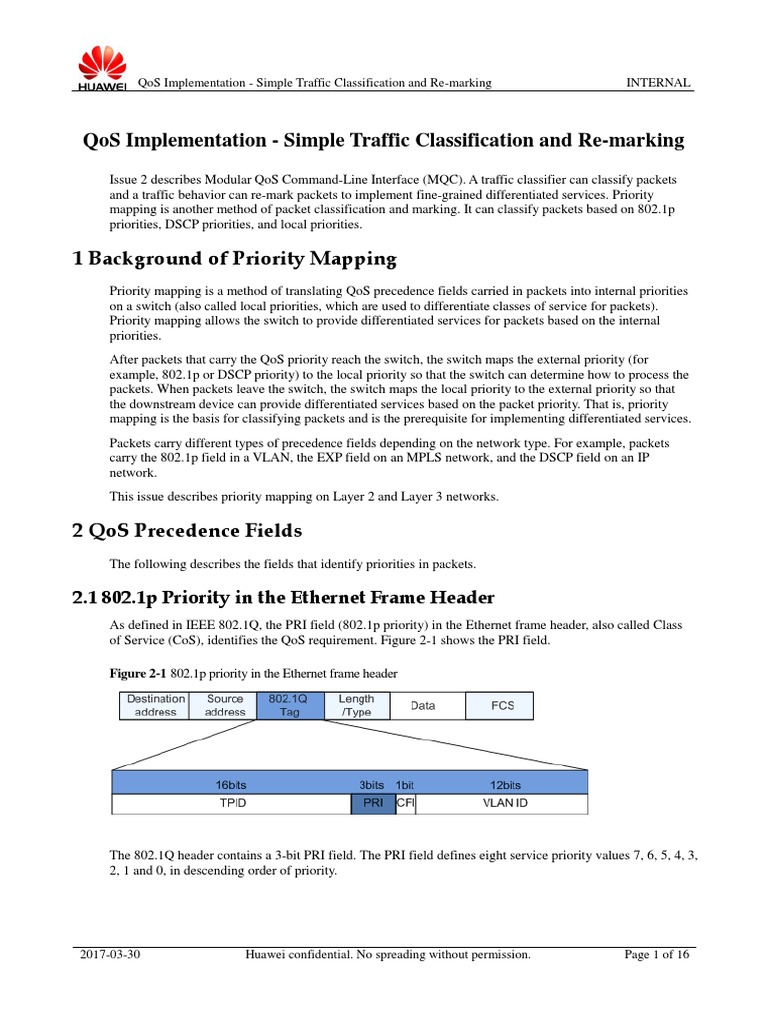 QoS Issues - Issue 3 QoS Implementation - Simple Traffic Classification ... QoS Issues - Issue 3 QoS Implementation - Simple Traffic Classification ...