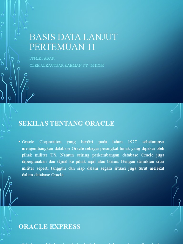 Basis Data Lanjut 11 | PDF
