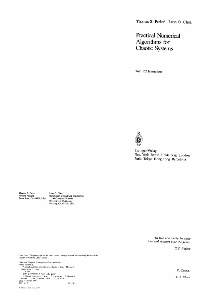 Practical Numerical Algorithms For Chaotic Systems | PDF Practical Numerical Algorithms For Chaotic Systems | PDF