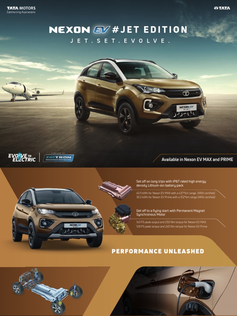 Tata Nexon EV Jet Edition Brochure | PDF | Car Body Styles | Vehicles