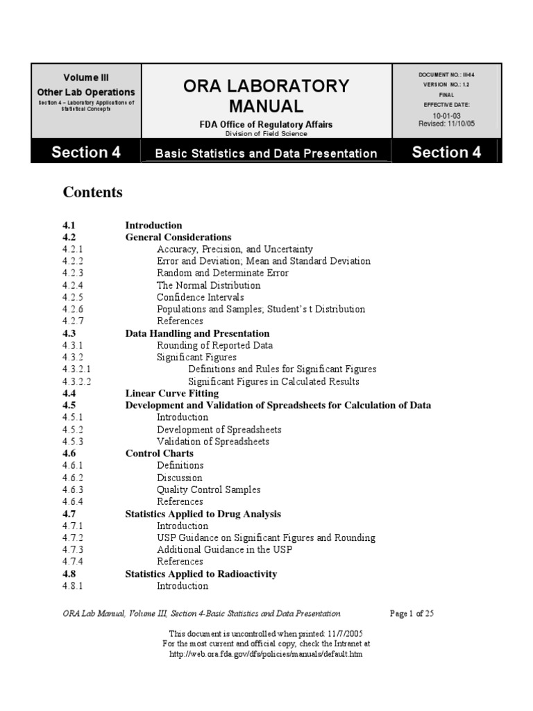 Ora Laboratory Manual: Section 4 Section 4 | PDF | Normal Distribution ...