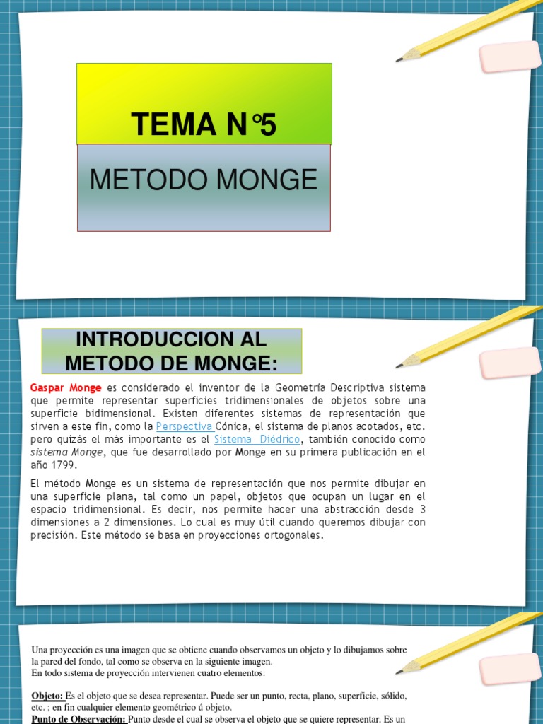 Clase Nº4 Introducción Al Método Monge-2020 | PDF | Geometria clasica | Geometría