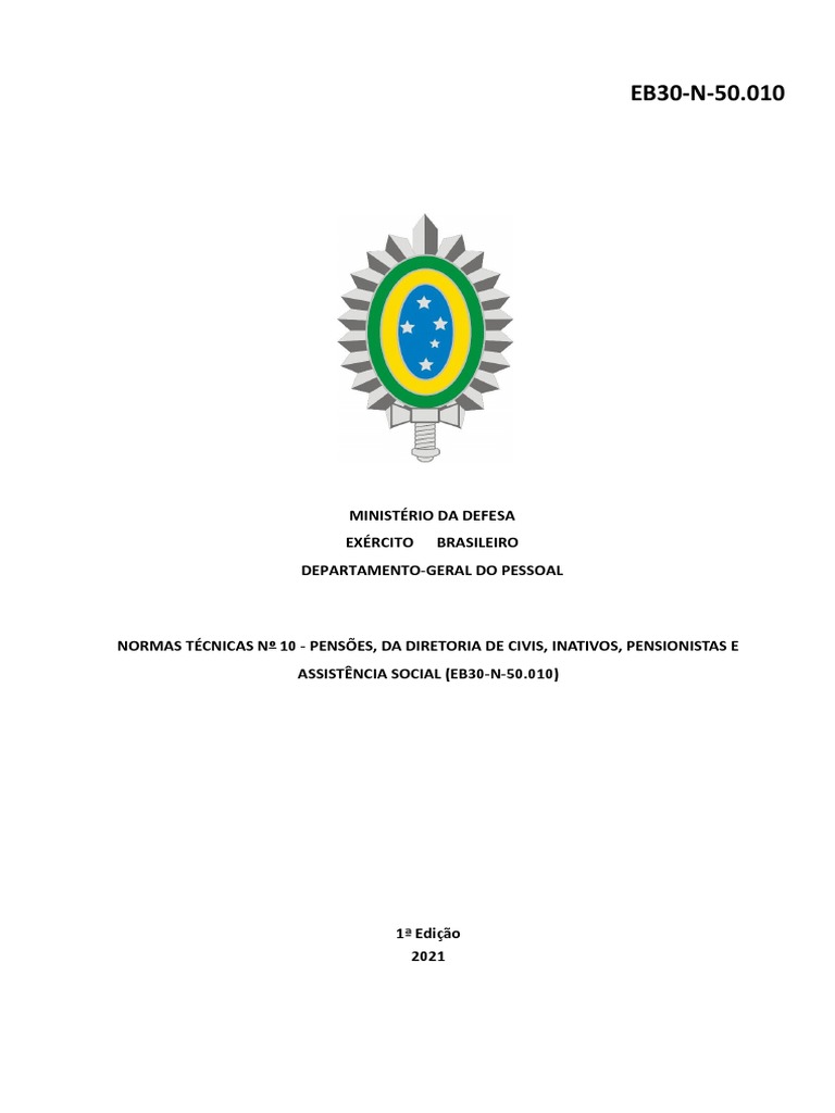 Port 007 DGP Normas Tecnicas NR 10 Pensoes Eb30 N 50.010 | PDF | Pensão alimentícia | Direito ...