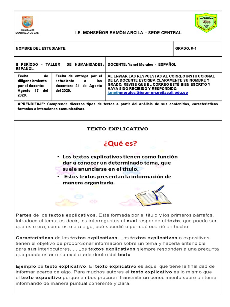 Taller de Texto Explicativo | PDF | Información | Ciencia cognitiva