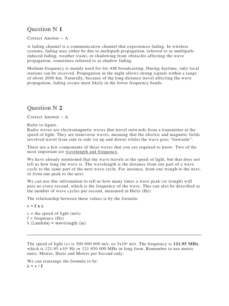 062 - Radio Navigation - Answers | PDF