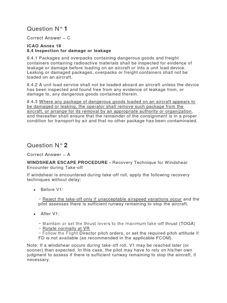 071 - Operational Procedures - Answers | PDF | Vortices | Aerospace ...