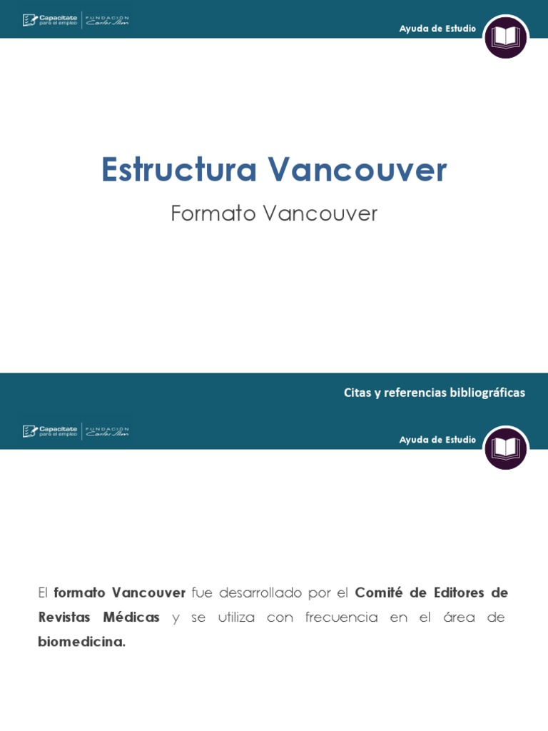 Guía de Citas en Formato Vancouver | PDF | Citación | Comunicación escrita