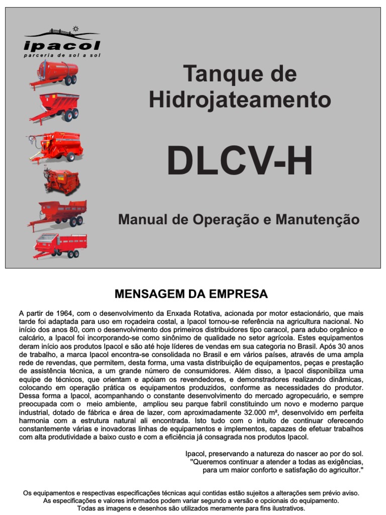 Manual DLCV Hidrojato 14.0 V1 | PDF | Bomba | Motores