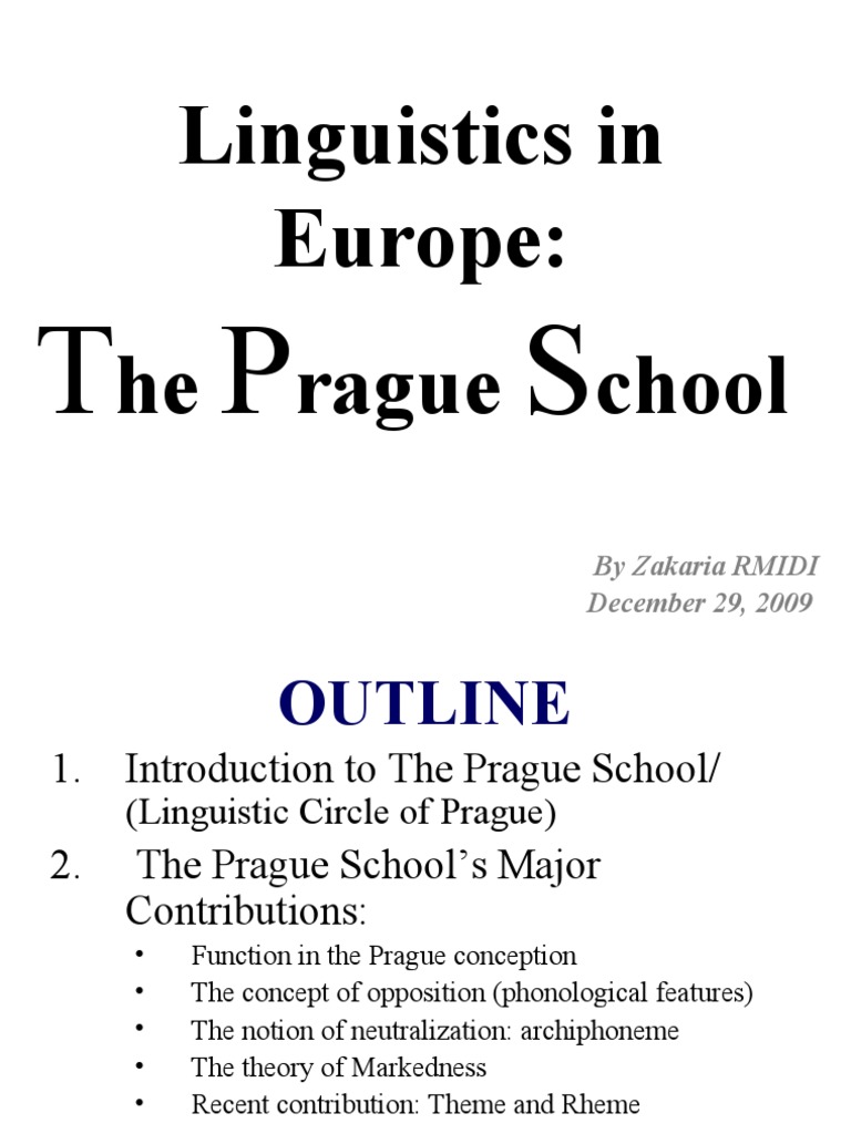 Prague School Linguistics Overview | PDF | Phoneme | Phonology