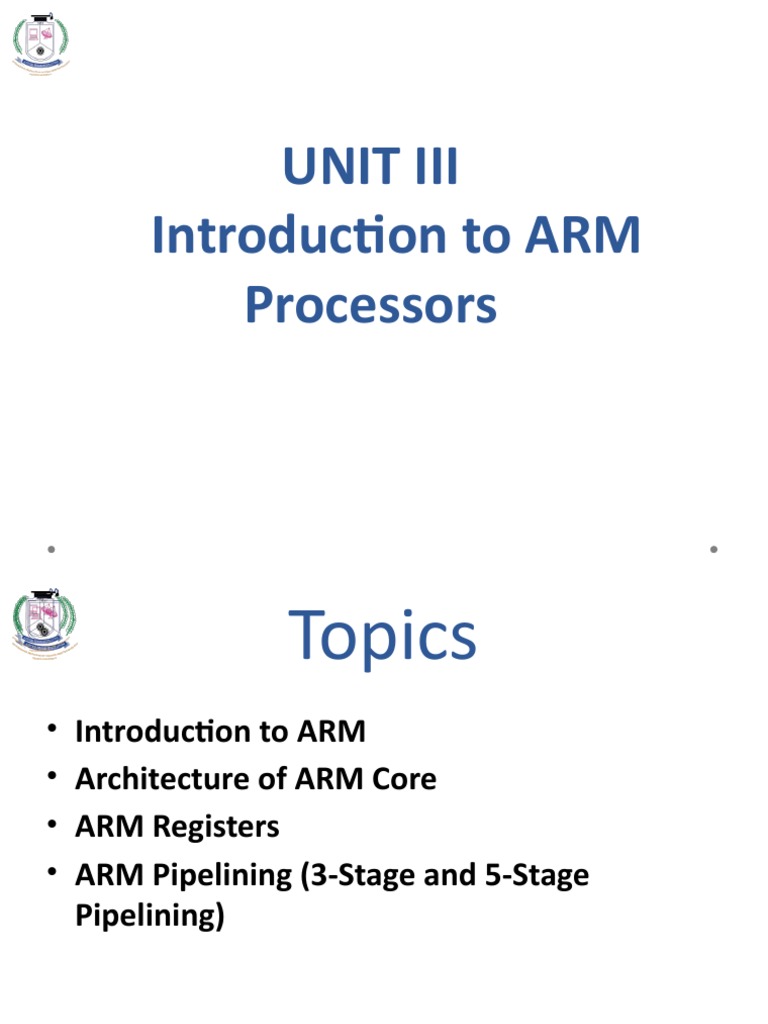 SECA3019 Lecture 3.1 ARM Processor Basics | PDF | Microcontroller | Central Processing Unit