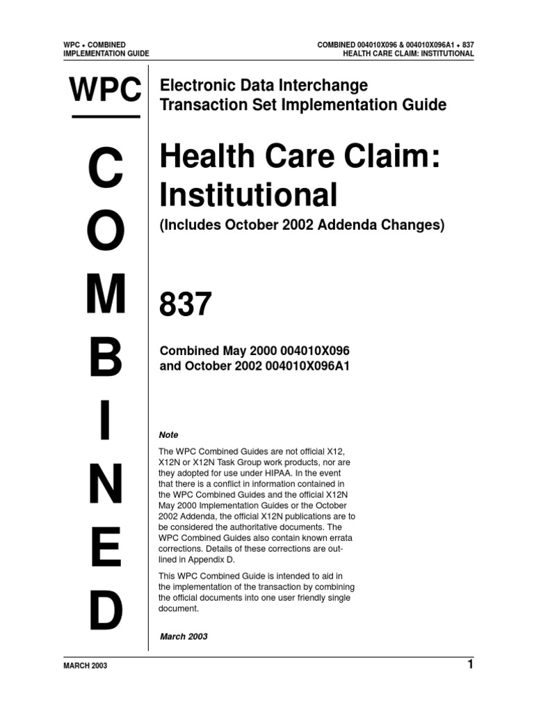 837i | PDF | Health Insurance Portability And Accountability Act ...