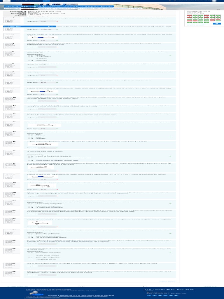 Tarea #3 - Revisión Del Intento (1) GP | Descargar gratis PDF | Fuerza | Las leyes del ...