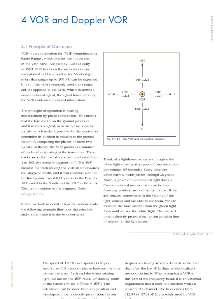 4 VOR and Doppler VOR principles and ground installations | PDF ...