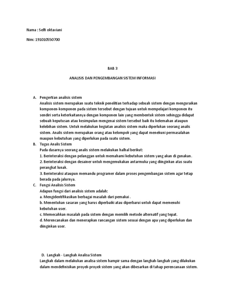 Rangkuman Bab 3 SIM | PDF