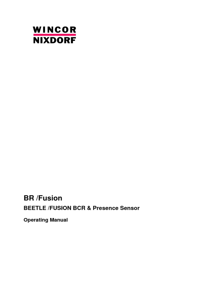Wincor Nixdorf BEETLE FUSION BCR & Presence Sensor | PDF ...