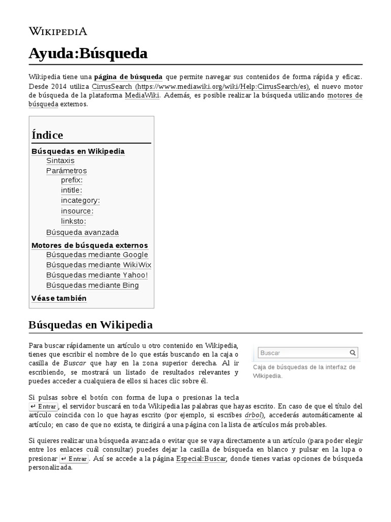 Ayuda Búsqueda | PDF | Wikipedia | Software