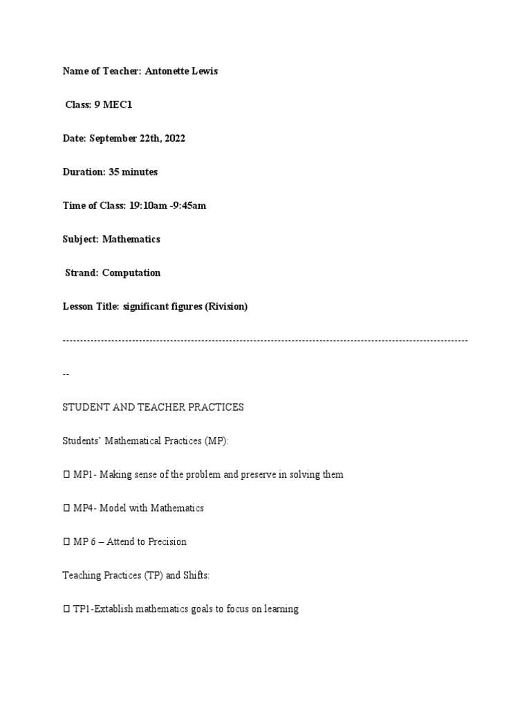 Understanding Significant Figures in Math | PDF | Significant Figures ...