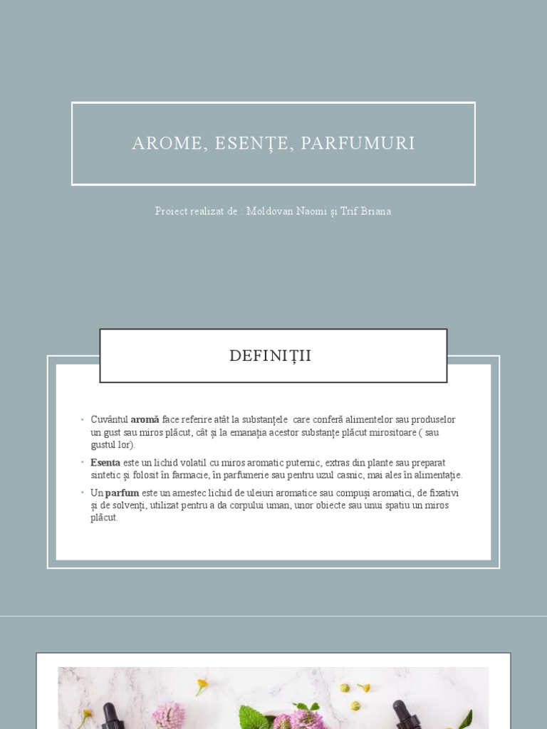 Arome, Esente, Parfumuri | PDF