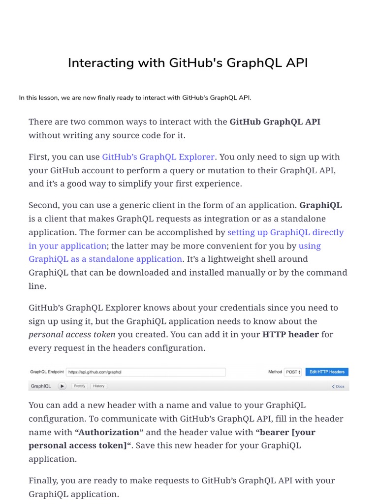 5 Interacting With GitHub S GraphQL API | PDF 5 Interacting With GitHub S GraphQL API | PDF