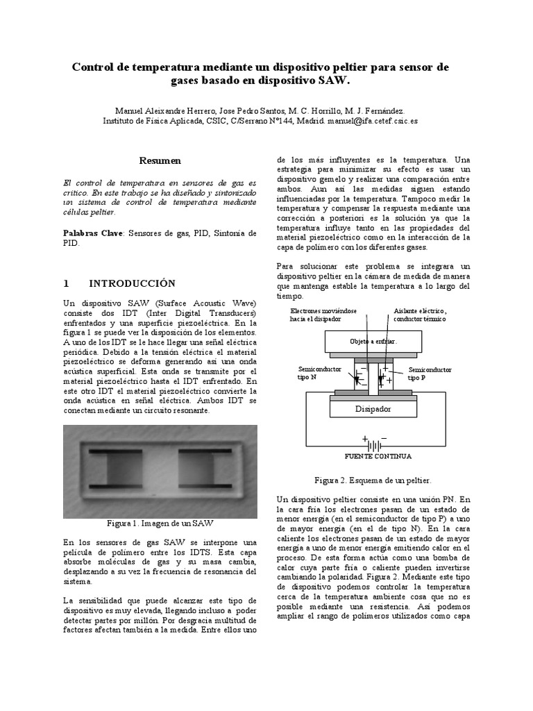 Control Temperatura Peltier | PDF | Semiconductores | Temperatura