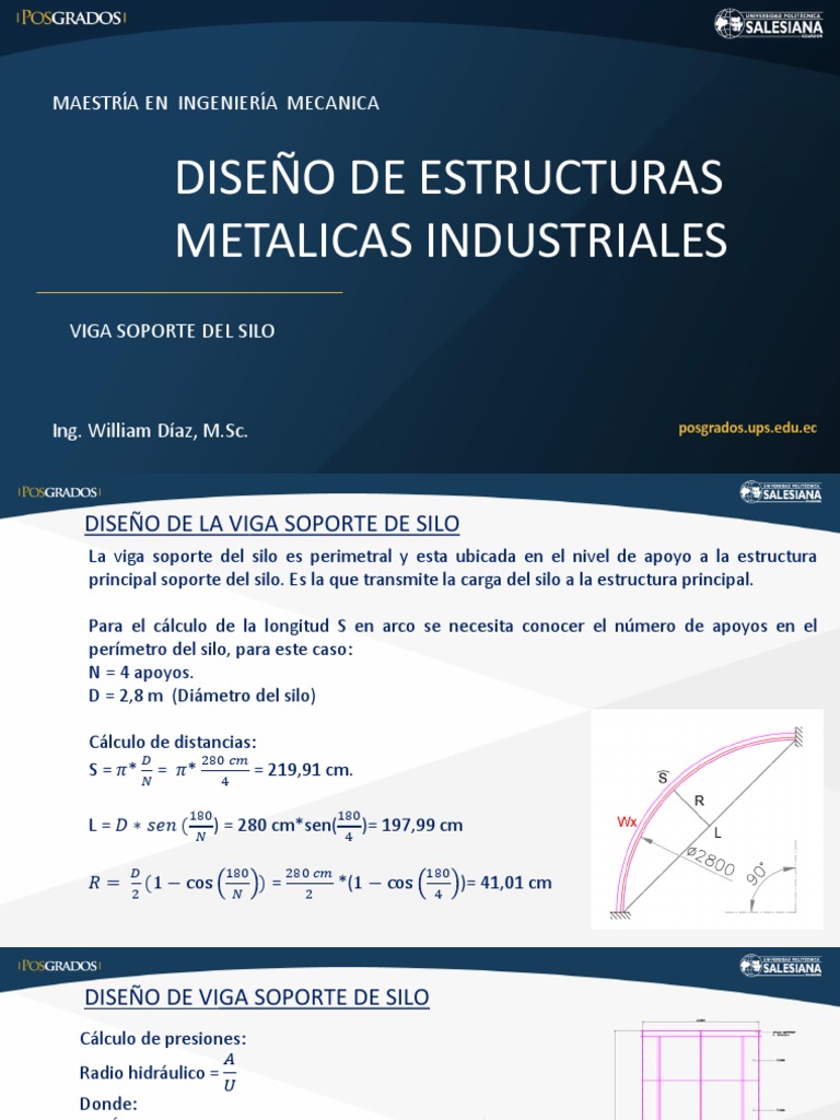 Clase 4 Silos Cilindricos Viga Soprte | PDF | Viga (Estructura) | Doblar