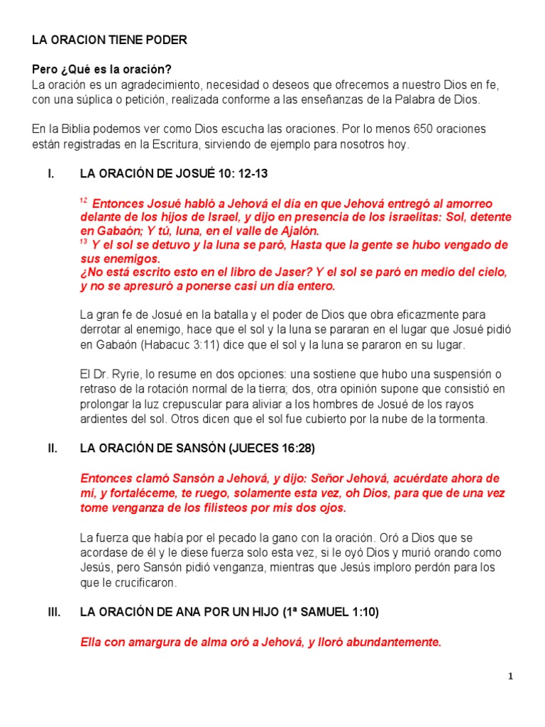 La Oracion Tiene Poder | PDF | Jonás | Oración