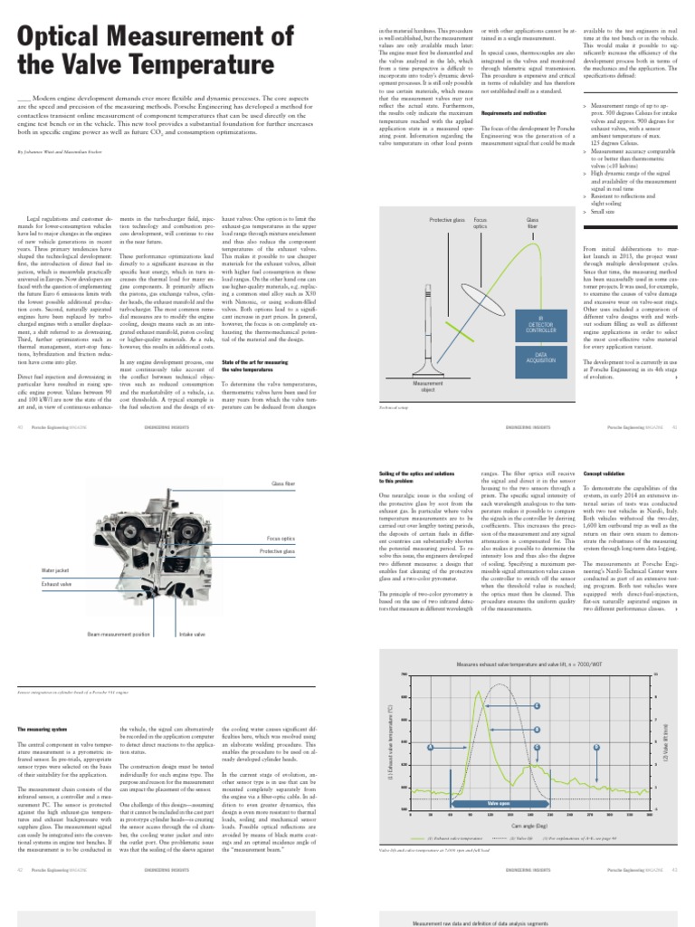 Optical Measurement of The Valve Temperature - A Precise Measuring Method - Porsche Engineering ...