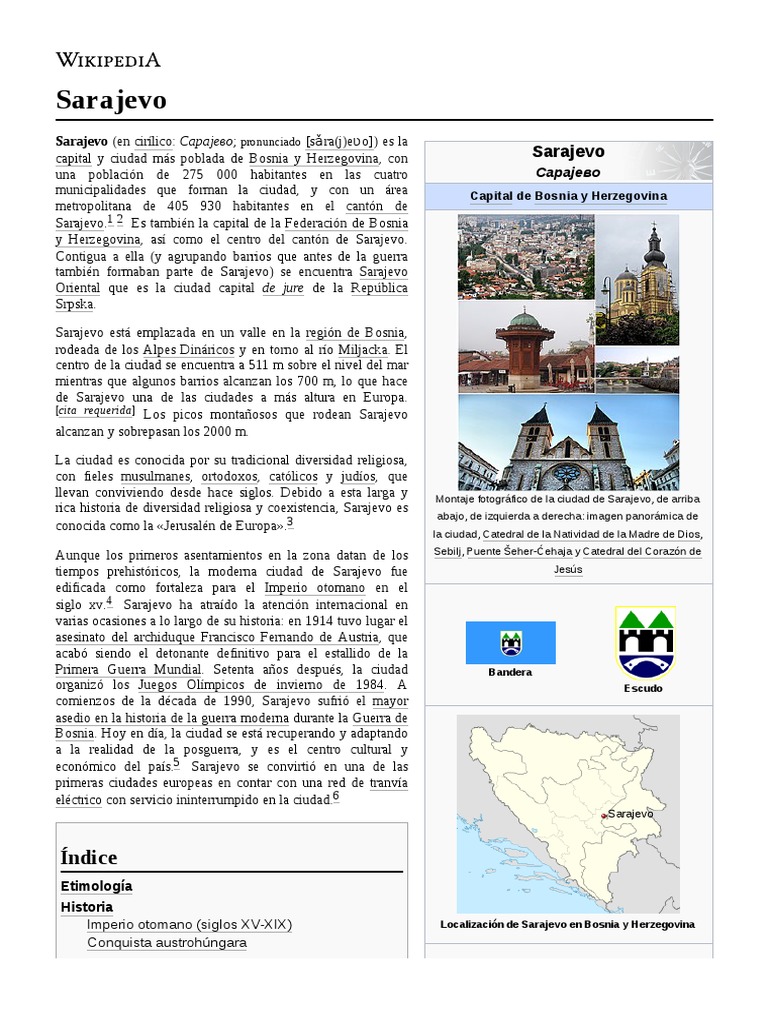 Sarajevo | PDF | Sarajevo