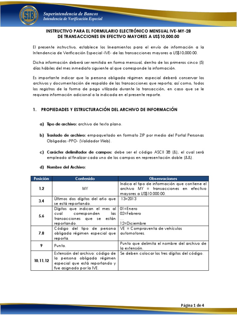 Instructivo Formulario Ive-My-28 | PDF | Dólar de los Estados Unidos