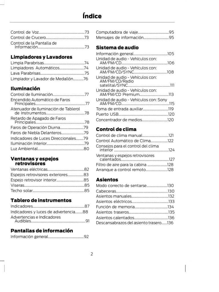 Manual de Usuario Ford Escape (2013) (Español - 401 Páginas) | PDF ...