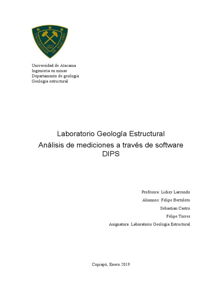 Análisis de Diagramas Geológicos DIPS | PDF | Geometría | Ciencias de la Tierra