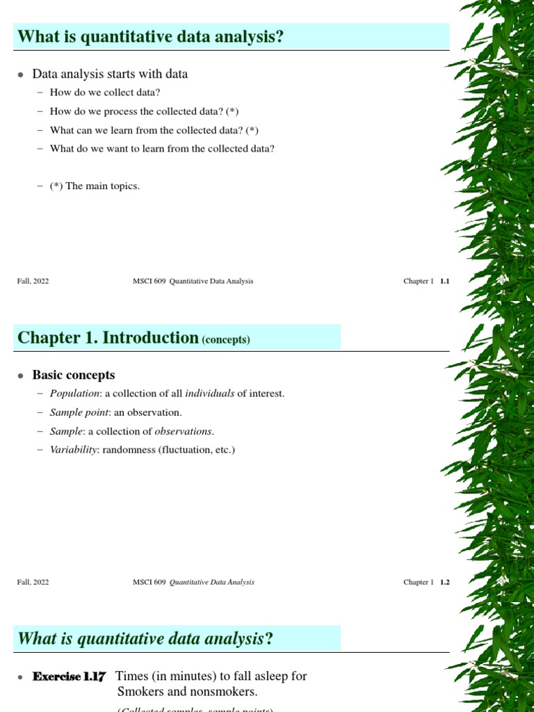 2022 Chapter 1 Week1 | PDF | Statistics | Data Analysis