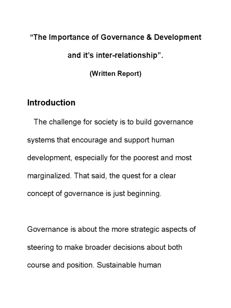 The Importance Of Government Development And It S Inter Rationship