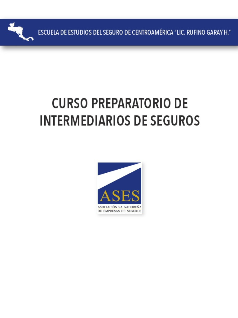 Material Curso Preparatorio de Intermediarios de Seguros | PDF | Póliza de seguros | Seguro