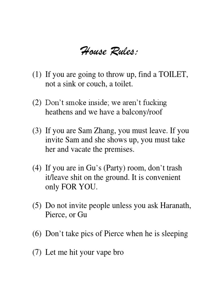 House Rules | PDF