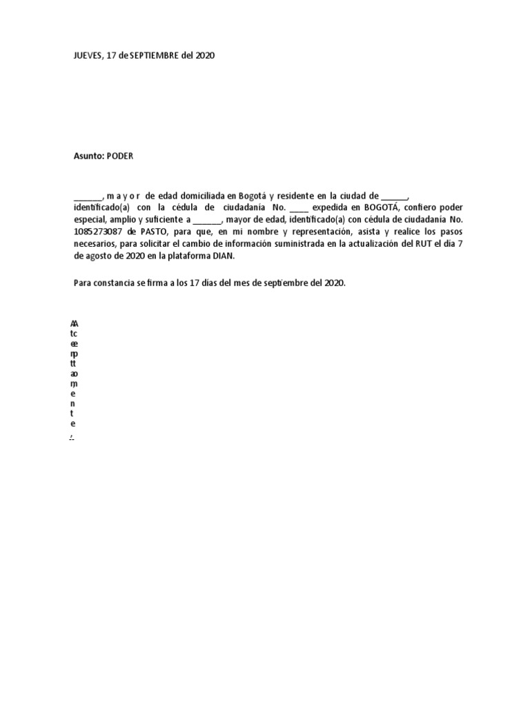 Modelo Apoderado | PDF | Derecho