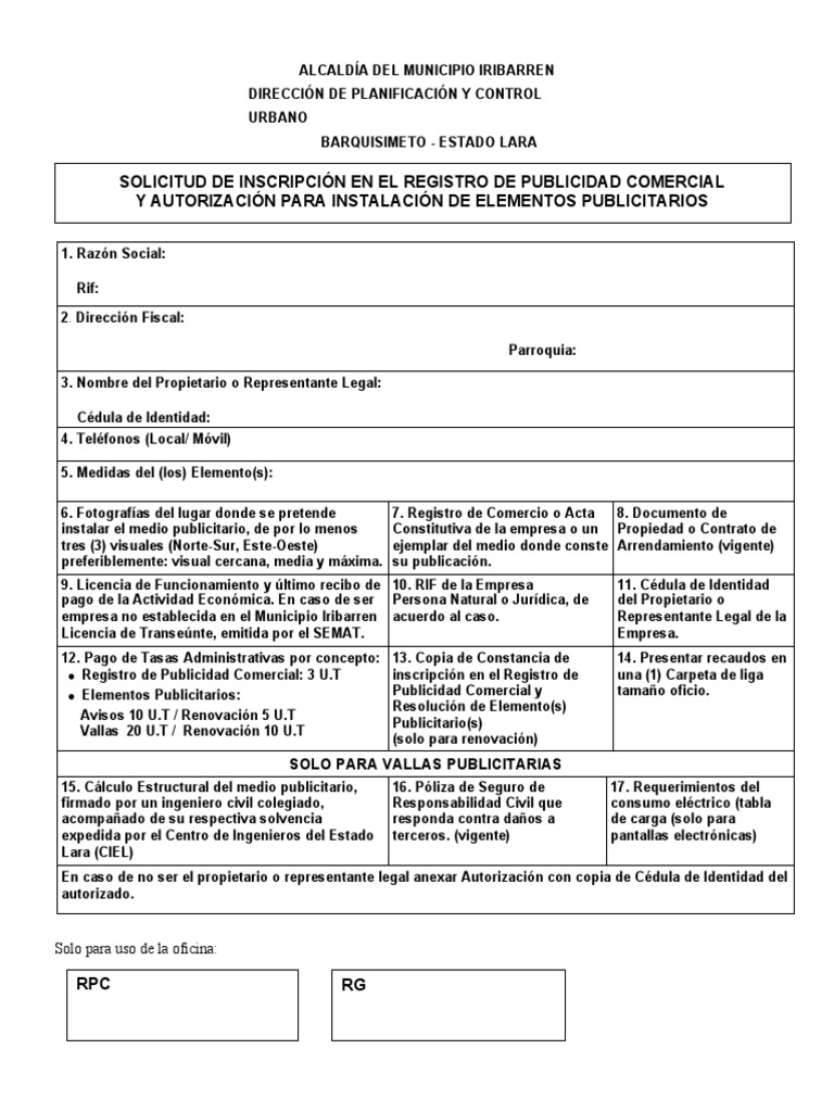 Planilla Dpcu Publicidad | PDF | Publicidad