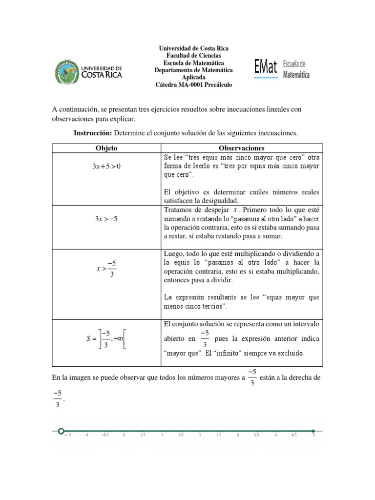 Repaso de Inecuaciones | PDF | Conjunto (Matemáticas) | Intervalo (Matemáticas)