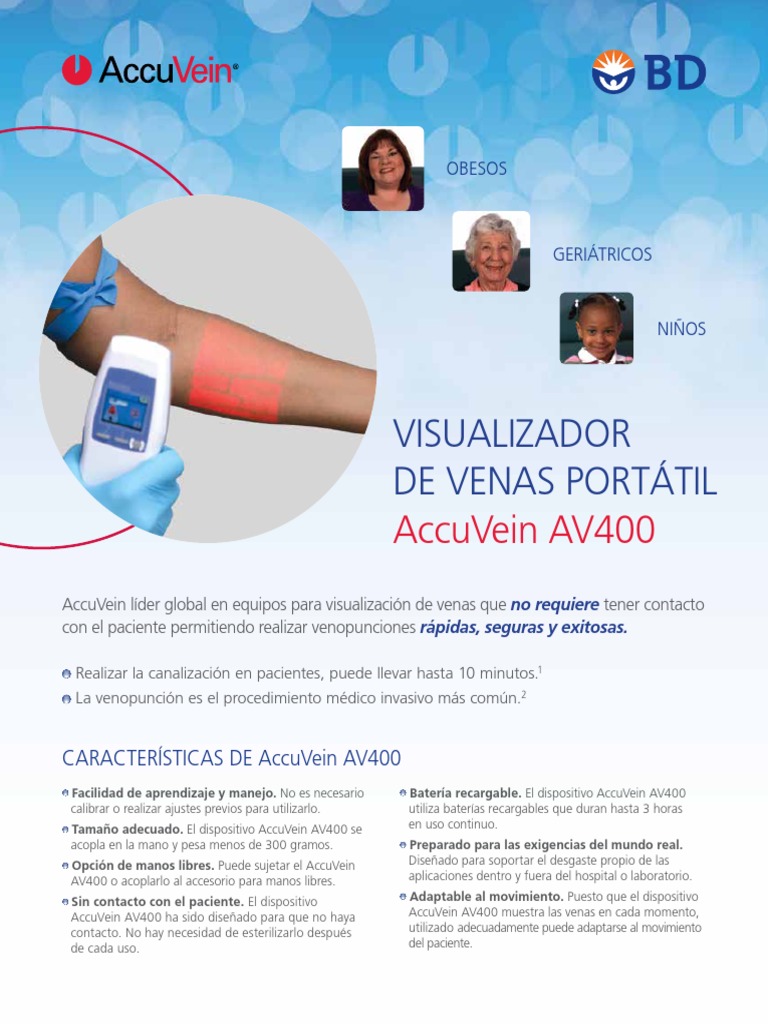 Catalogo Visualizador de Venas Ref Av400 | PDF | Pantalla de cristal líquido | Medicina CLINICA