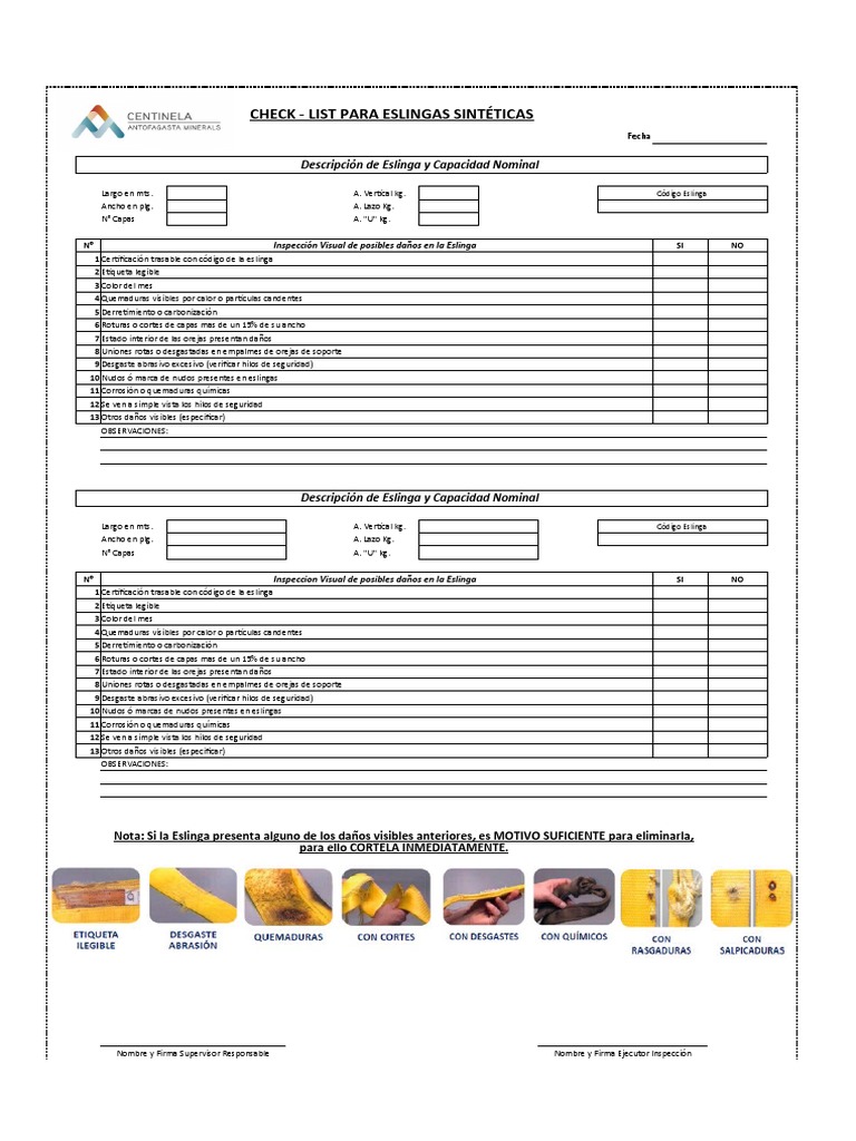 Propuesta Check List Eslinga Sintetica | PDF | Materiales Propuesta Check List Eslinga Sintetica | PDF | Materiales
