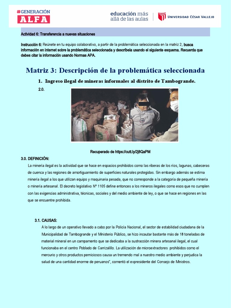 Matriz 3 Descripcion de La Problematica | Descargar gratis PDF ...