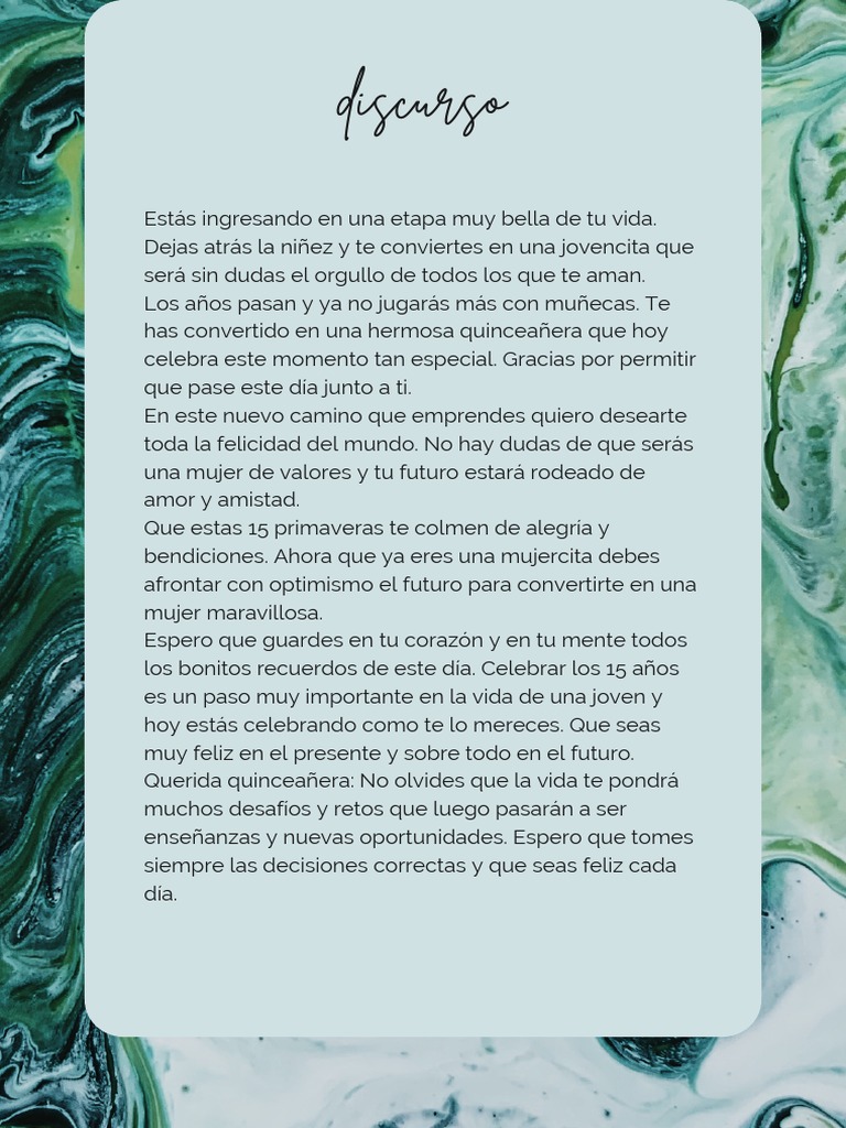 Discurso | PDF | Amor | Felicidad