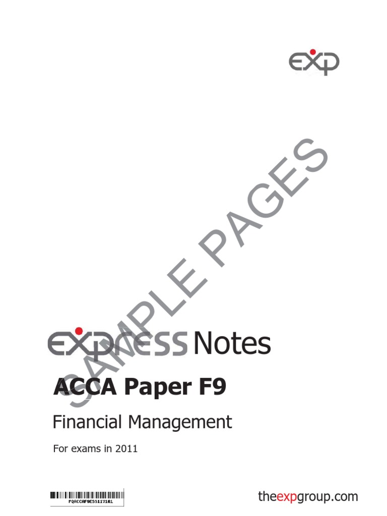 Pages: ACCA Paper F9 Acca Acca | PDF | Working Capital | Nonprofit ...