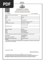 One and The Same Certificate: Government of Kerala | PDF | Written ...